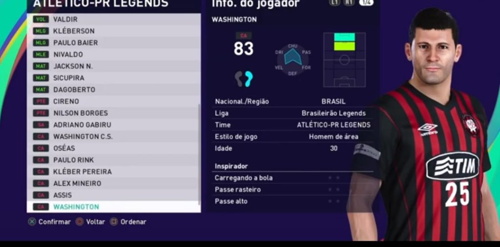 PATCH PES 2020 LEGENDS ATUALIZADO 2025 PS4/PS5