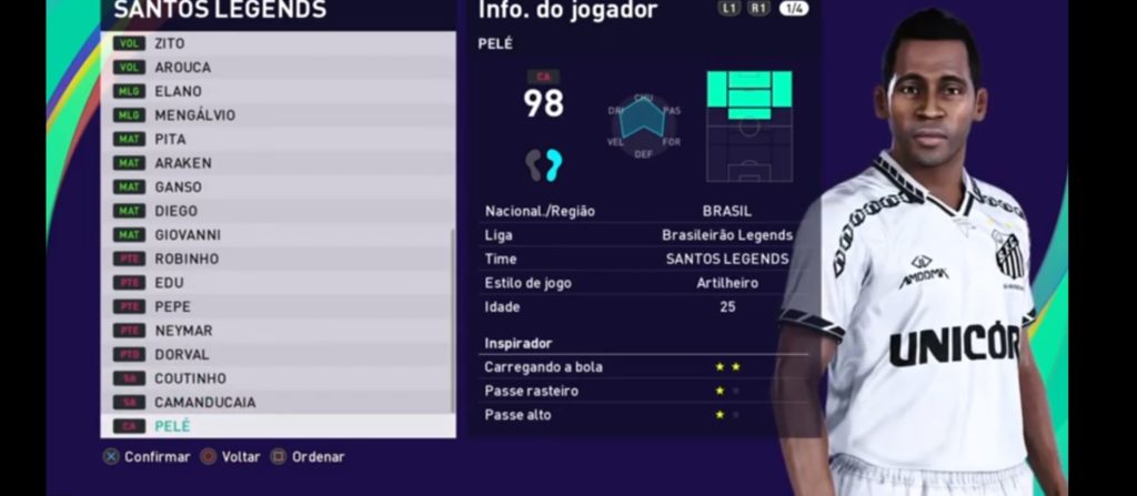 PATCH PES 2020 LEGENDS ATUALIZADO 2025 PS4/PS5